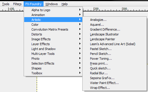 Gimp FX Foundry: 115 ready to use scripts for Gimp